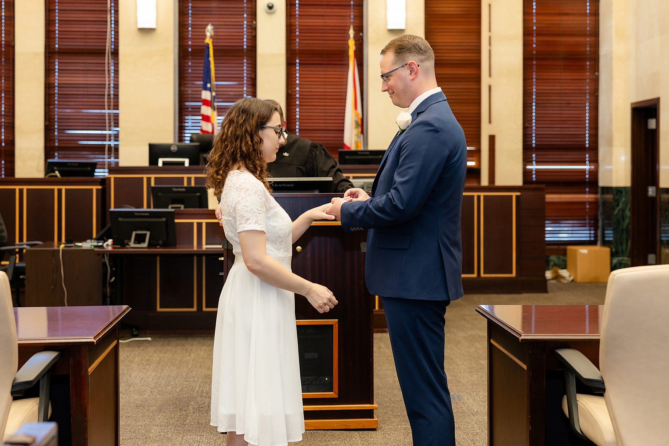 Courtroom Marriage with a judge at the Orange County Courthouse in ...