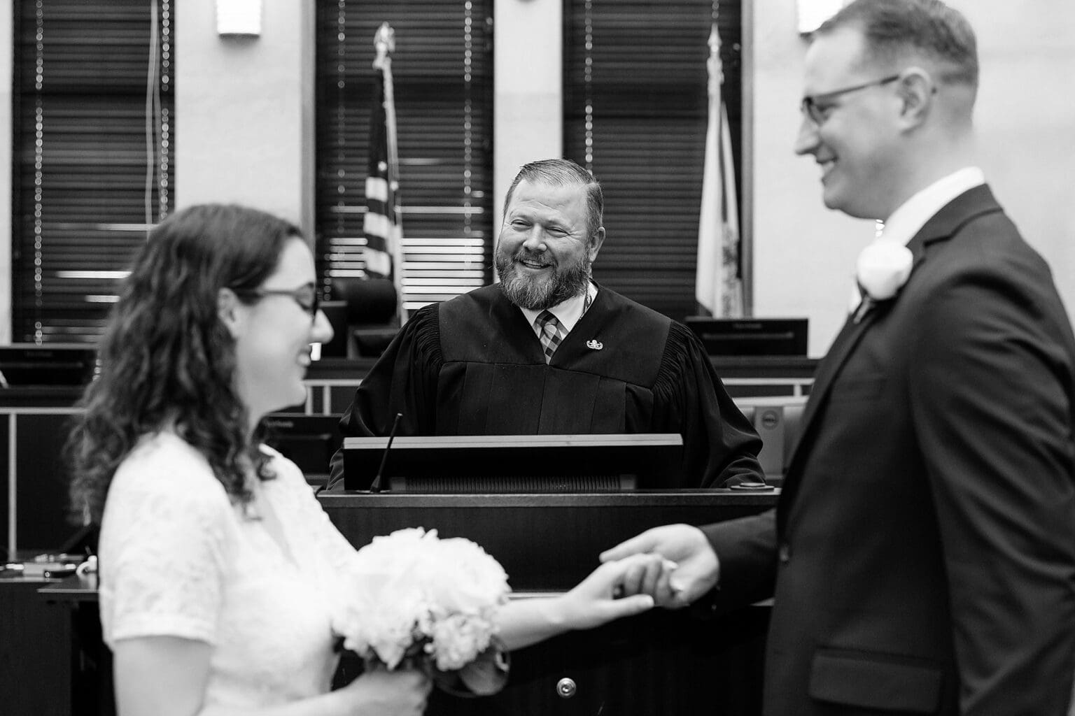 Courtroom Marriage with a judge at the Orange County Courthouse in ...